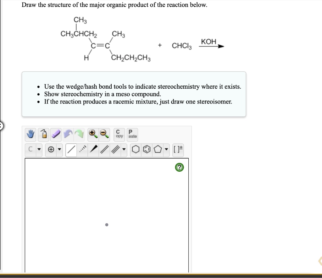 SOLVED: Draw the structure of the major organic product of the reaction ...