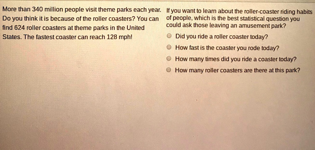 help please thank you more than 340 million people visit theme parks ...