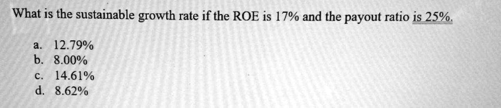 SOLVED: Please choose the correct option with accurate calculation What ...