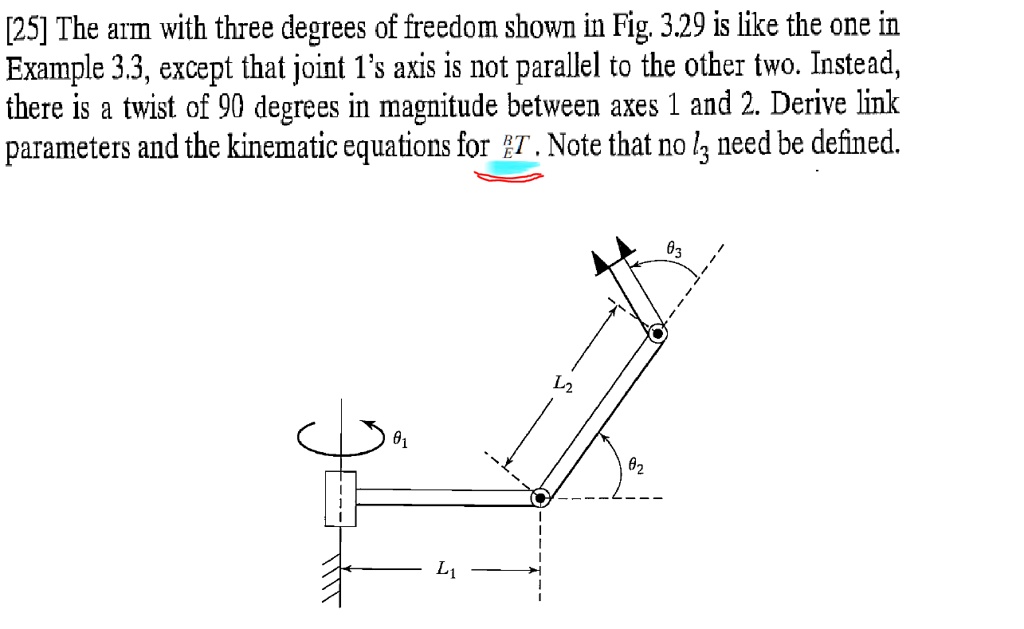 [25] The arm with three degrees of freedom shown in Fig....