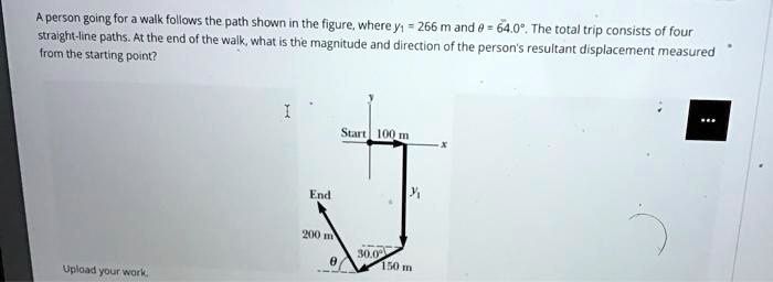 SOLVED: A person going for a walk follows the path shown in the figure ...