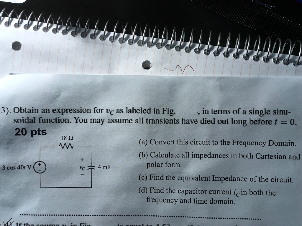 SOLVED: Obtain an expression for vc as labeled in Fig in terms of a ...