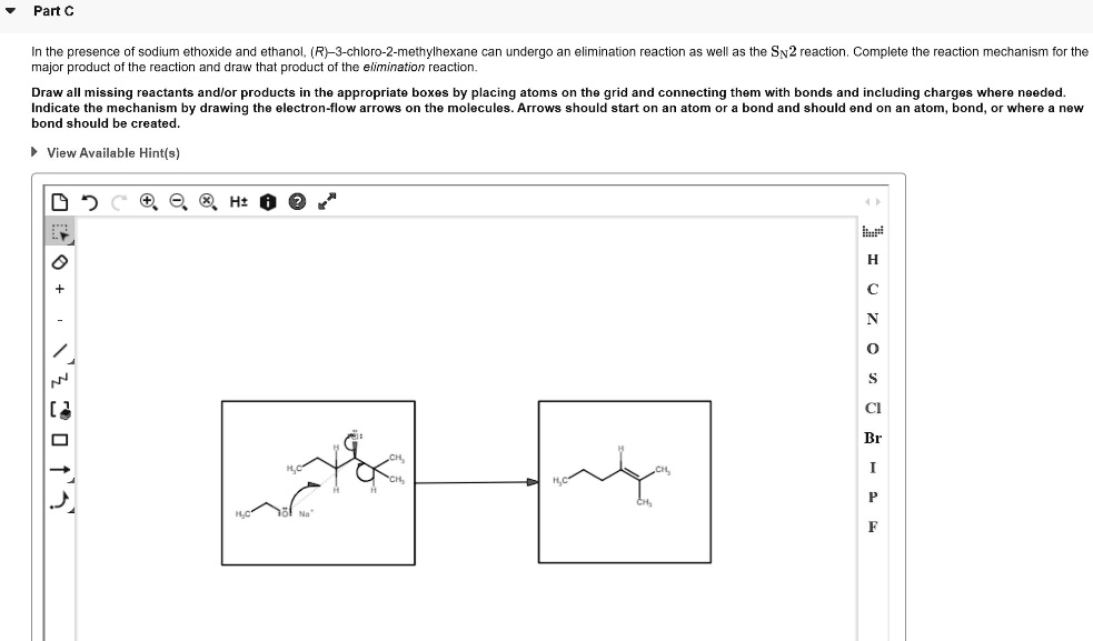 SOLVED: Part € In the presence sodium ethoxide and ethanol (RI-3-chloro ...