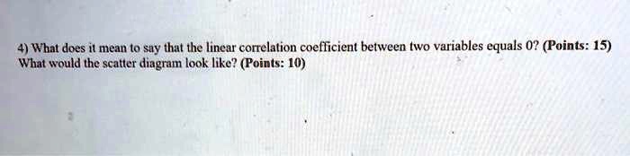 SOLVED: What does it mean to say that the linear correlation coefficient between two variables ...