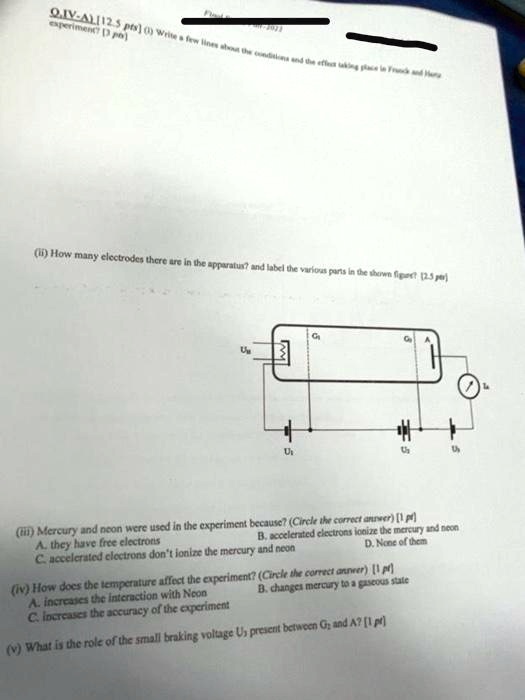 SOLVED: Experiment? [3 points] (ii) How many electrodes are there in ...