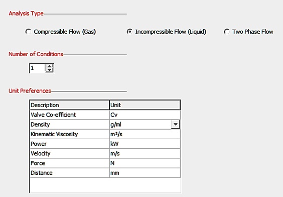 SOLVED: Texts: Select Analysis Type Incompressible flow (liquid ...