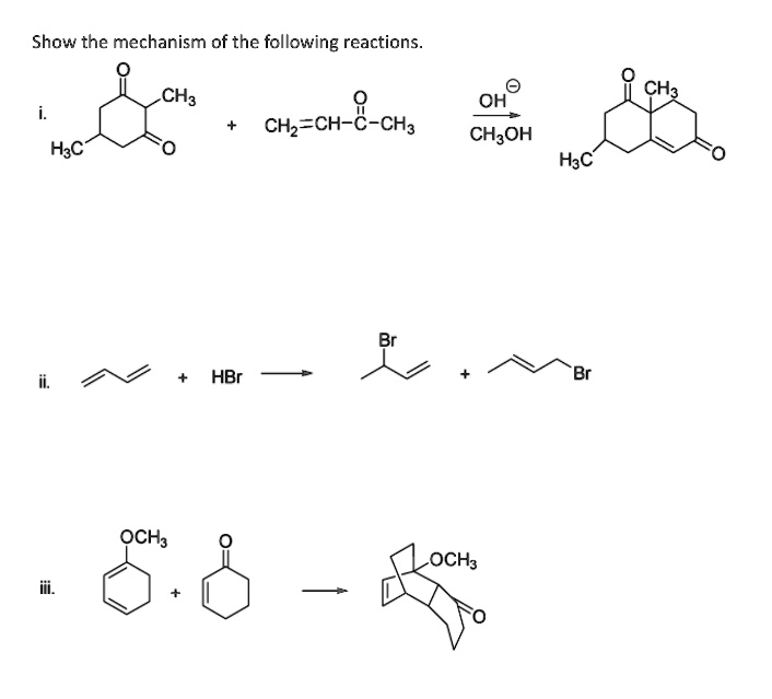 SOLVED:Show the mechanism of the following reactions. CH3 OH CHzOH Hac ...
