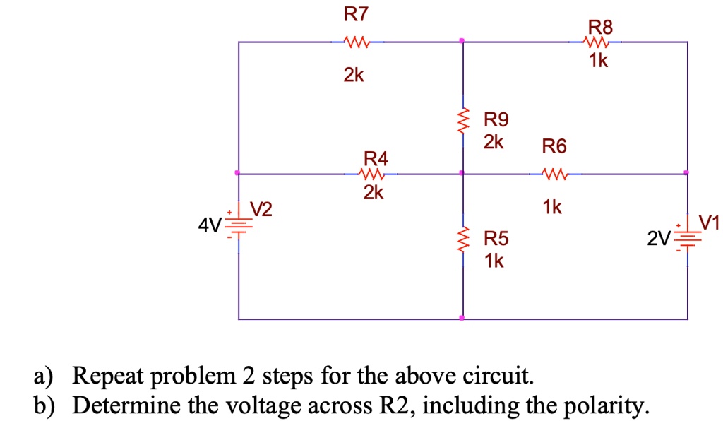 SOLVED: For A: Label the nodes in the circuit. Place a ground node at the 'bottom' of the ...