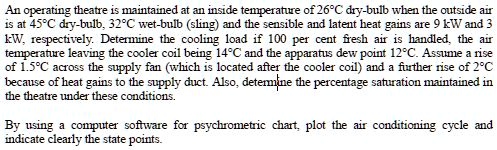 An operating theatre is maintained at an inside temperature...