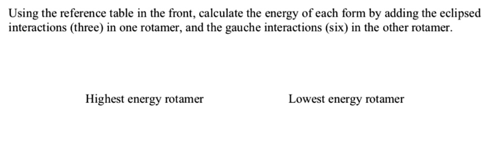 SOLVED: Using the reference table in the front; calculate the energy of ...