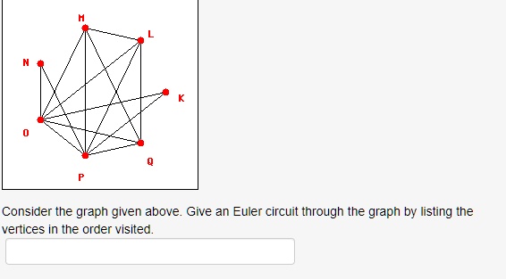 Solved Consider The Graph Given Above Give An Euler Circuit Through The Graph By Listing The