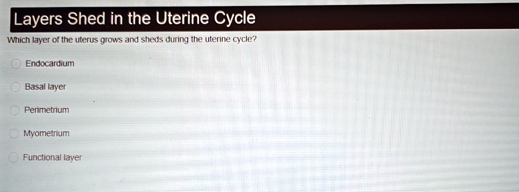 layers shed in the uterine cycle which layer of the uterus grows and ...