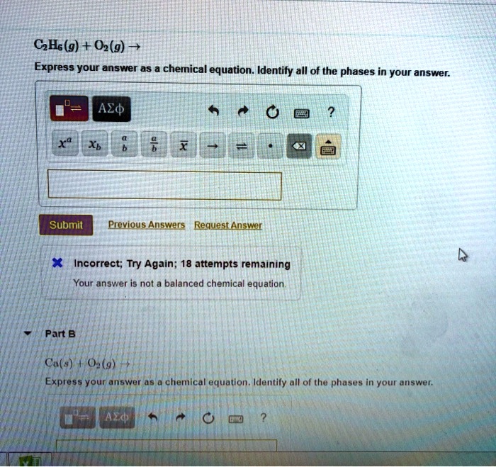 SOLVED: CHs(g) + Oz(g) Express your answer as chemnical equation ...