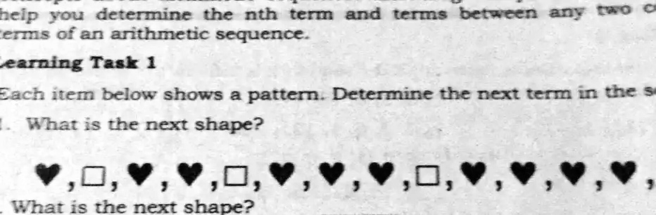 help you determine the nth term and terms between any two c terms of an arithmetic sequence ...