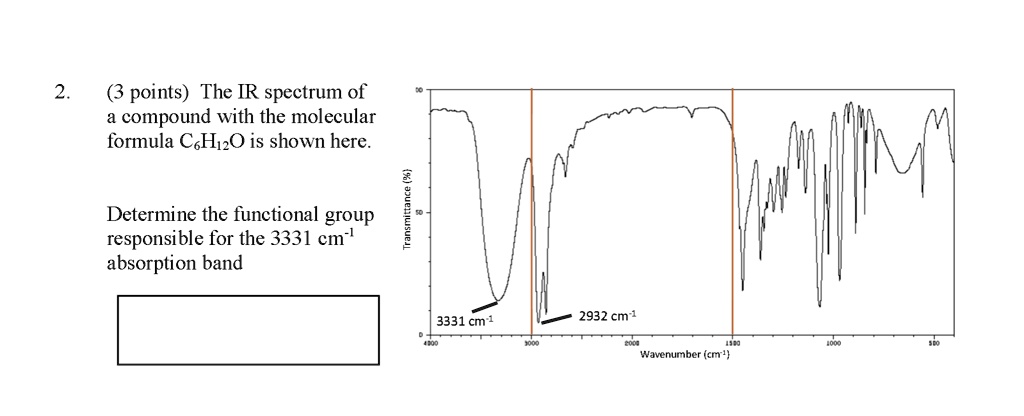 the ir spectrum of a compound with the molecular formula c6h12o is ...