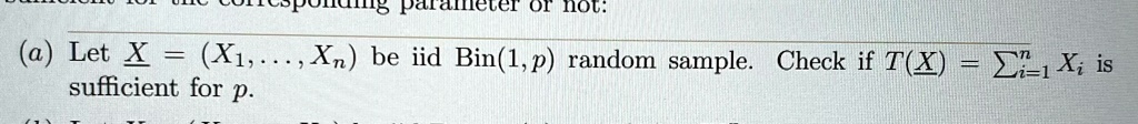Solved Use Sufficiency Definition Conditional Joint Pdf Pmf To Solve
