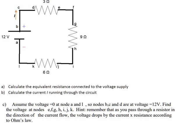 SOLVED: Calculate the equivalent resistance connected to the voltage supply. Calculate the ...