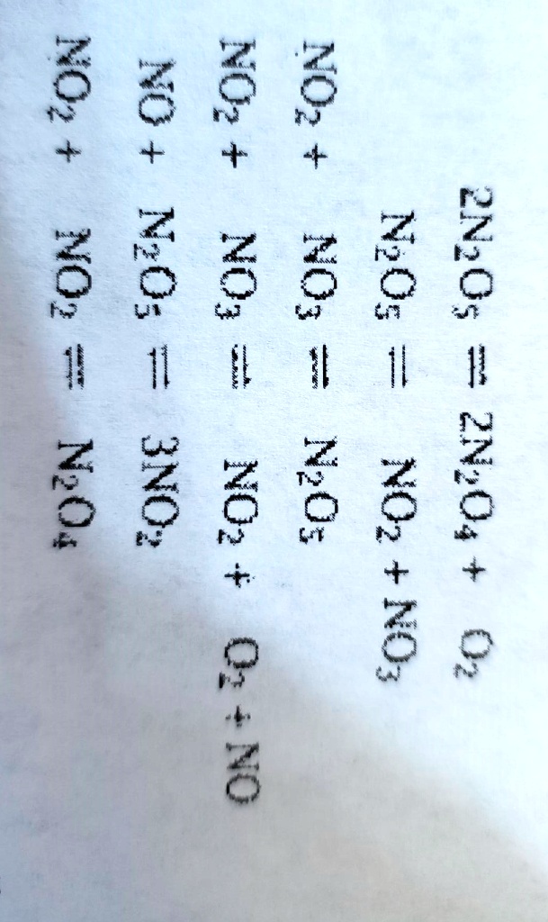 SOLVED: Consider the following set of chemical reactions: a.) Determine ...