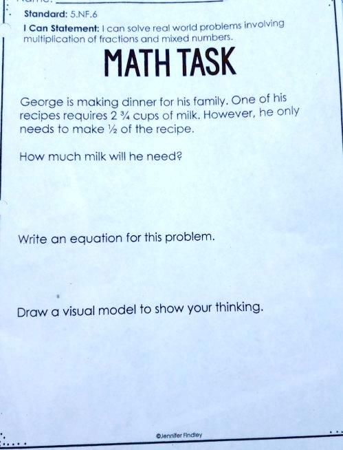 SOLVED:Standard: 5.NF.6 Can Statement: can solve real world problems ...
