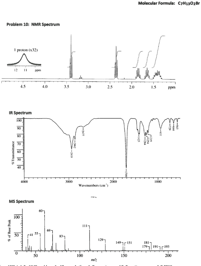 SOLVED: Determine the chemical structure for the following compound and ...