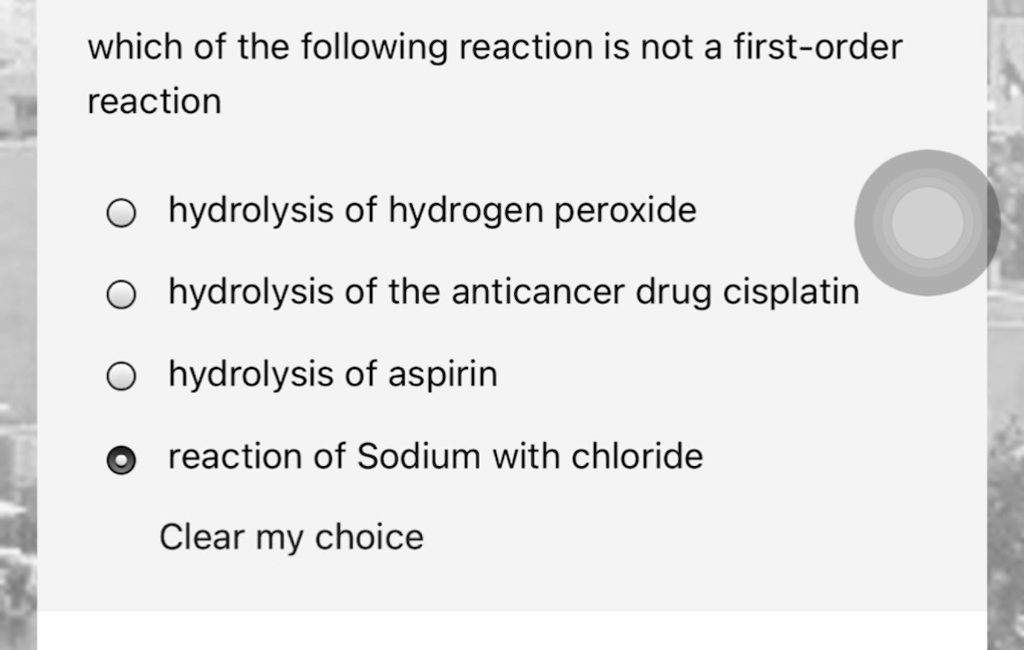 which of the following reaction is not a first-order reaction ...