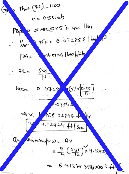 SOLVED: What is the volumetric flow rate that gives a Reynolds number ...