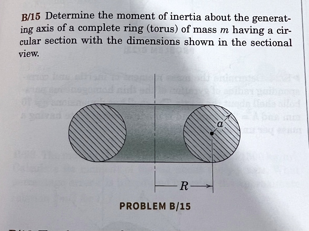 B/15 Determine the moment of inertia about the generating axis of a ...
