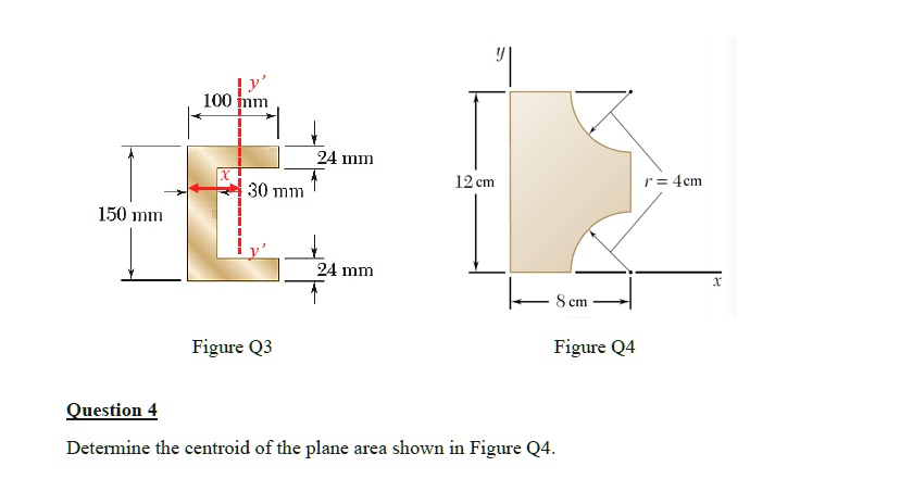 figure q3 igure q4 question 4 determine the centroid of the plane area ...