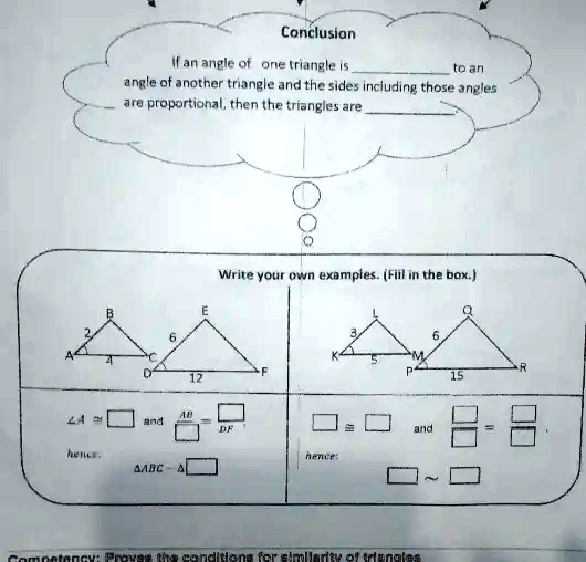 Conclusion If an angle of one triangle is to an angle of another ...