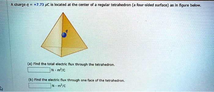 SOLVED: cnargz 9 = +7.73 pC is located at the center of a regular ...