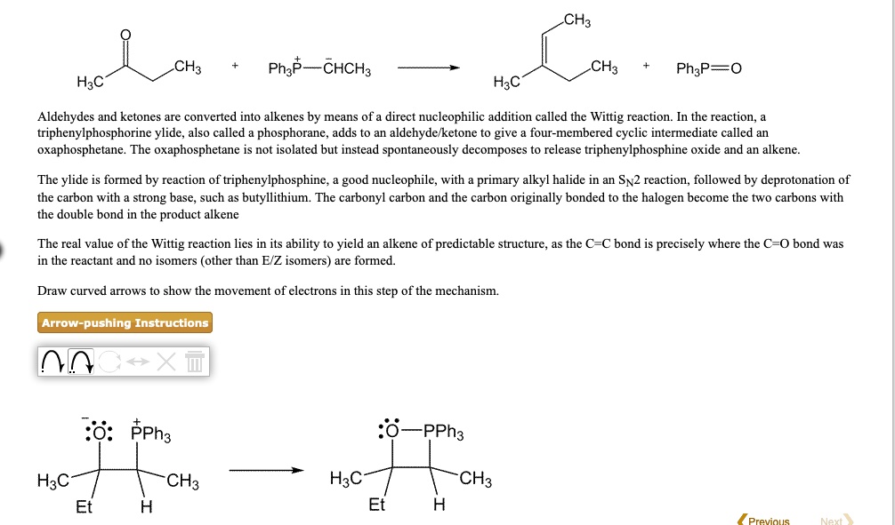 SOLVED: CH3 CH3 PhgP CHCH3 CH3 PhaP==0 H3C HaC Aldehydes and ketones ...