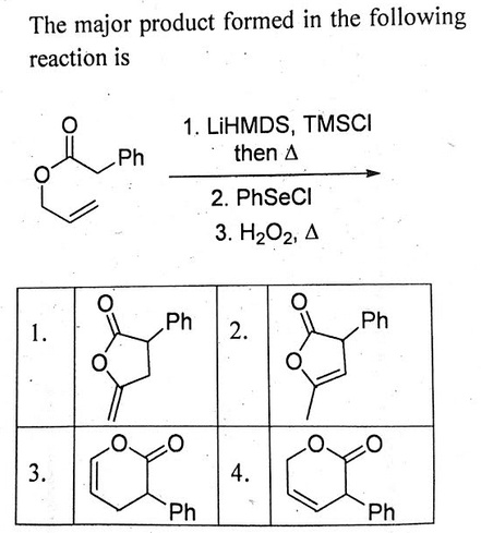 SOLVED: The major product formed in the following reaction is LiHMDS ...