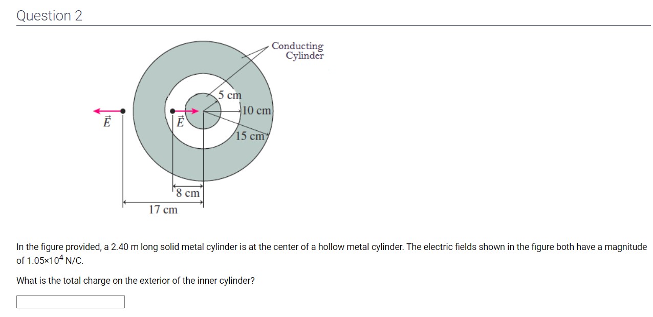SOLVED: Question 2 In the figure provided, a 2.40 m long solid metal ...