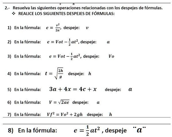 SOLVED: Resuelva las siguientes operaciones relacionadas con los ...