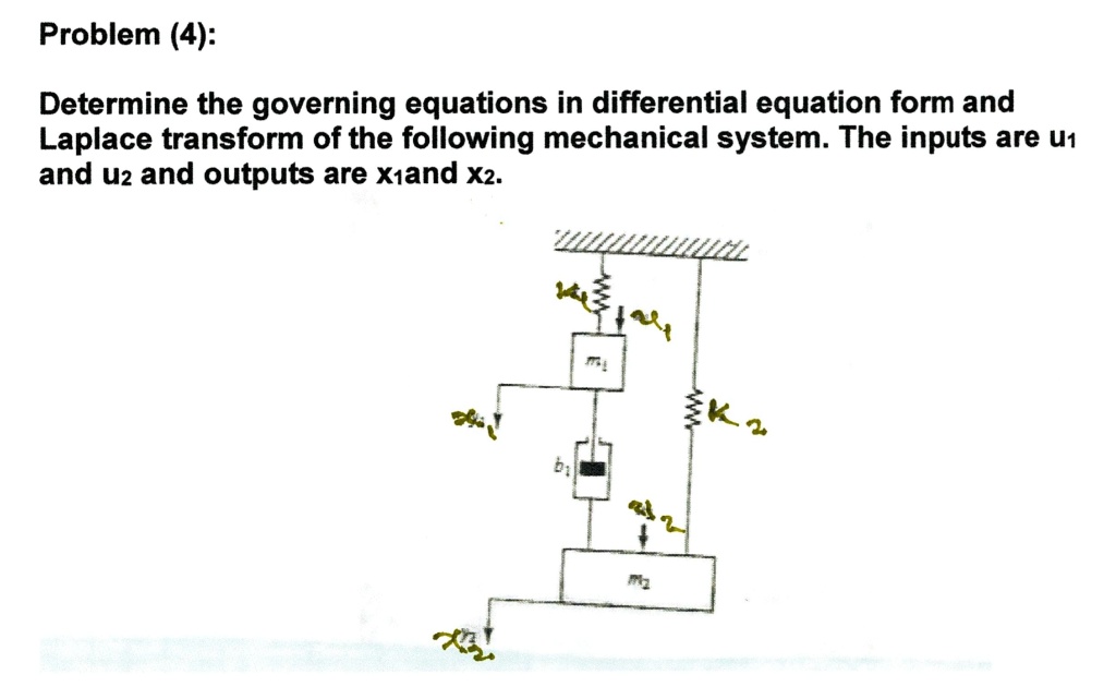 SOLVED: Problem (4): Determine the governing equations in differential ... SOLVED: Problem (4): Determine the governing equations in differential ...