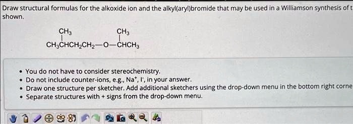 Draw structural formulas for the alkoxide ion and the alkyl(aryl ...