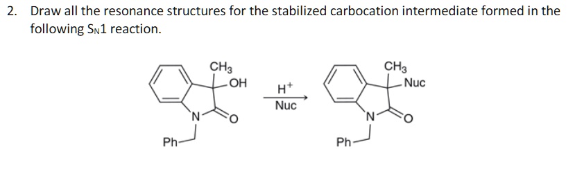SOLVED: Draw all the resonance structures for the stabilized carbocation intermediate formed in ...