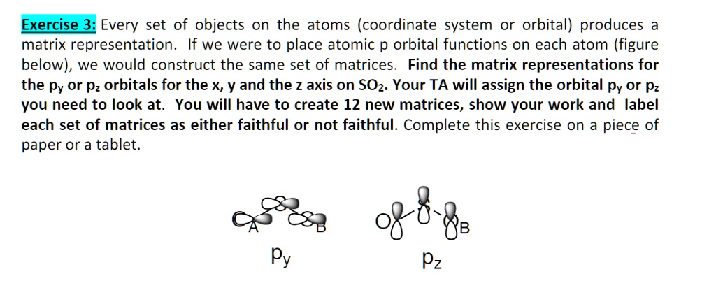 SOLVED: Exercise 3: Every set of objects on the atoms (coordinate ...