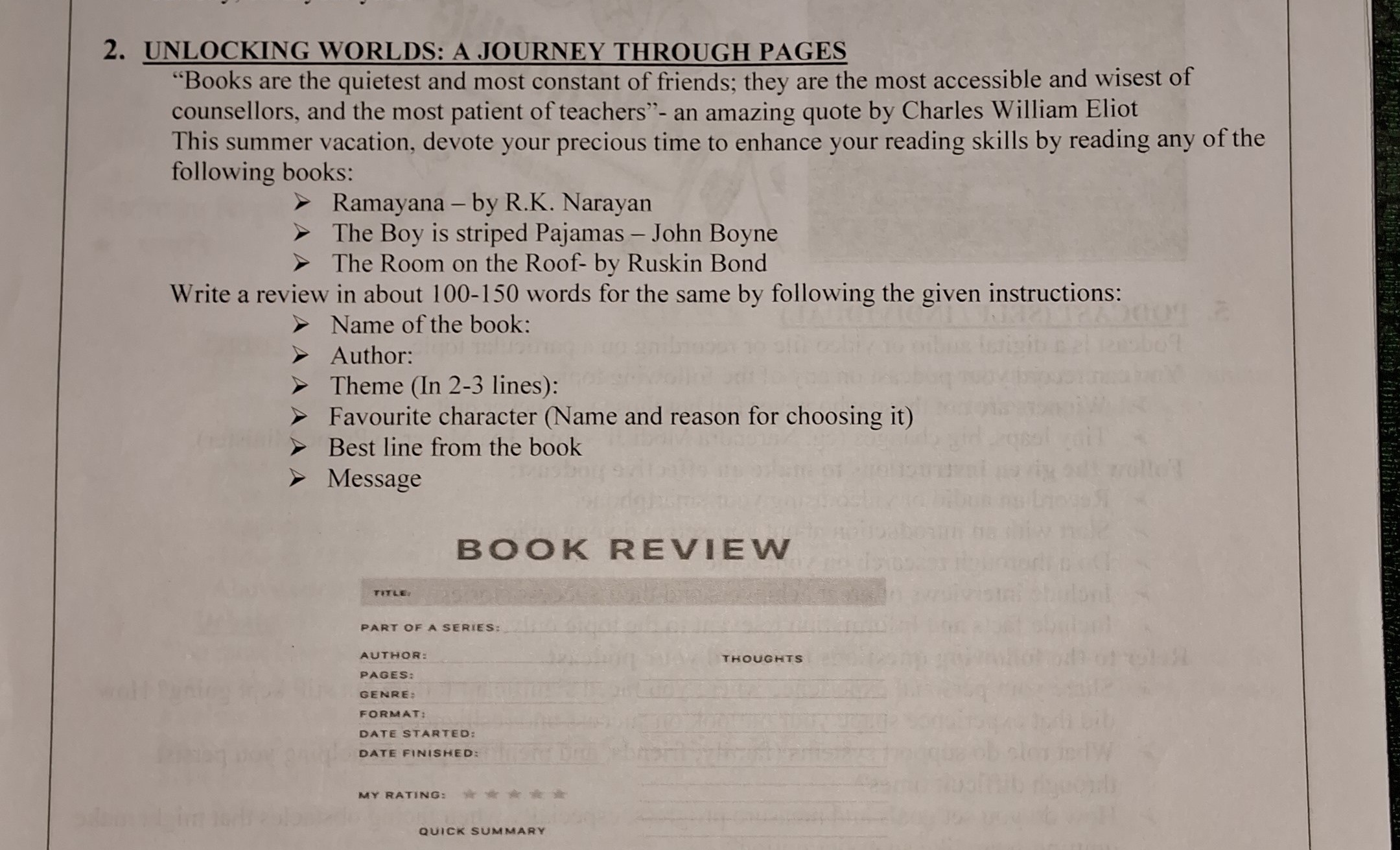 2. UNLOCKING WORLDS: A JOURNEY THROUGH PAGES "Books are the quietest ...