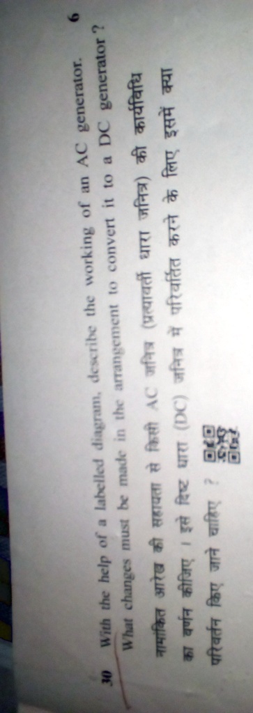 SOLVED: With the help of a labelled diagram, describe the working of an ...