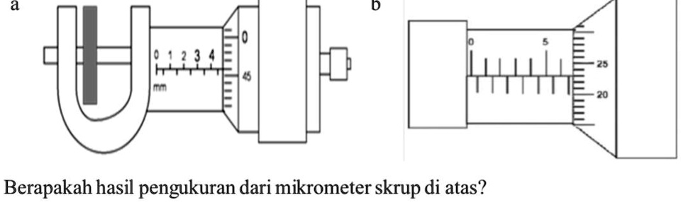 SOLVED: Berapa hasil pengukuran dari mikrometer di atas Berapakah hasil ...