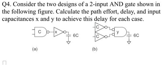 SOLVED: Q4.Consider the two designs of a 2-input AND gate shown in the following figure ...