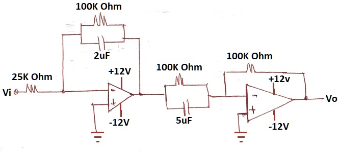 SOLVED: For the circuit shown in the figure, determine the transfer ...