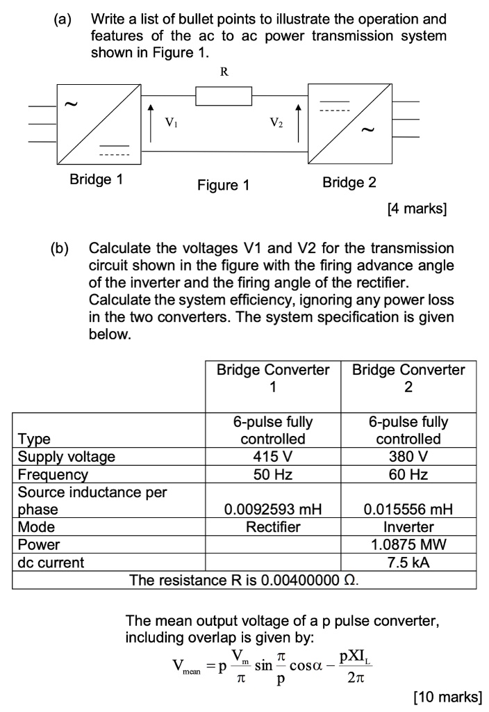 (a) Write a list of bullet points to illustrate the operation and ...