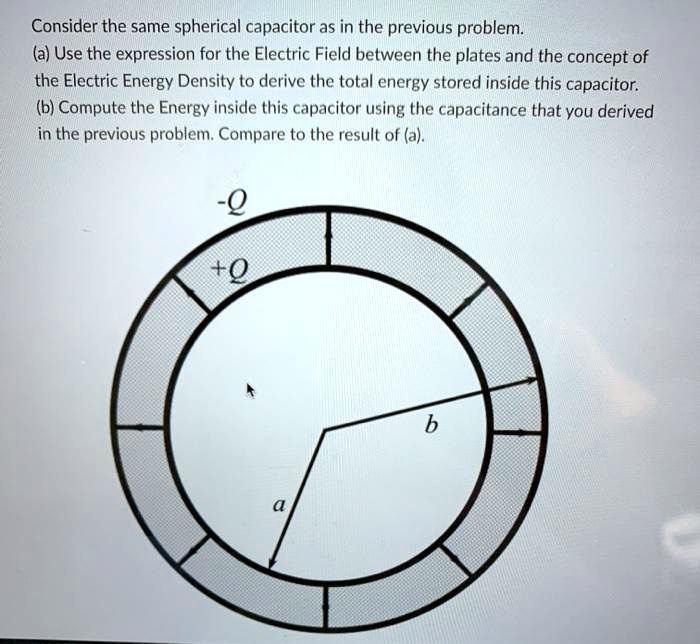 Solved Consider The Same Spherical Capacitor A5 In The Previous Problem