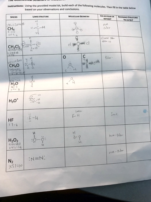 Instructions: Using the provided model kit, build each of the following ...