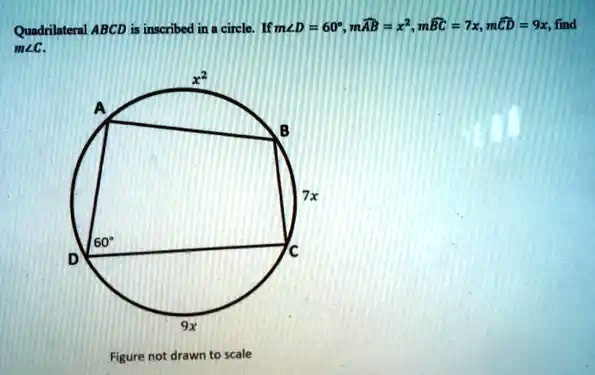 SOLVED: Quadrilateral ABCD is inscribed in circle MZC. If angle MZD ...