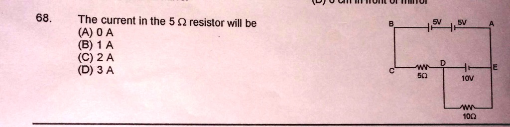 SOLVED: 'find the current in the 5 ohm resistor will be the voltage is ...