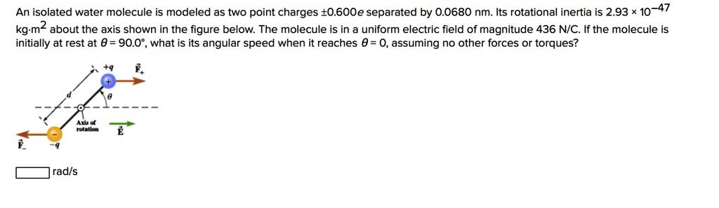an isolated water molecule is modeled as two point charges t0600e ...