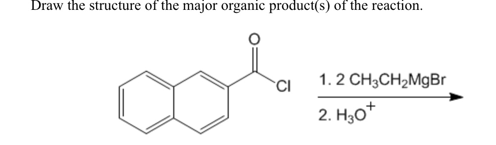 SOLVED: Draw the structure of the major organic product(s) of the ...